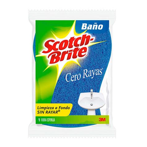 Fibra Esponja Scotch Brite Para Baño Cero Rayas Chica 1 U