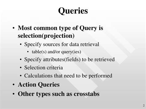 Ppt Access Queries Powerpoint Presentation Free Download Id2926671