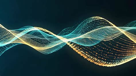 abstract waveforms and digital particles for technology and design