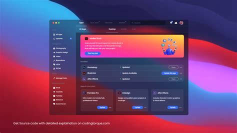 Glassmorphic Dashboard Using Html Css And Javascript Coding Torque