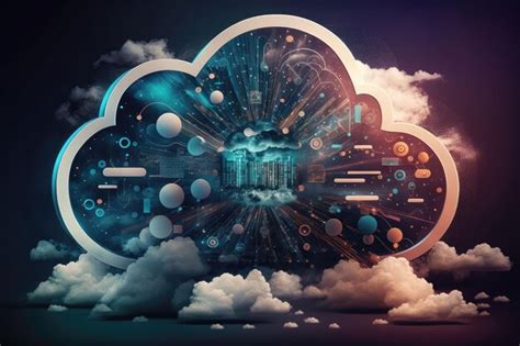 Premium Photo 3d Cloud Big Data Cloud Model Ai Generation