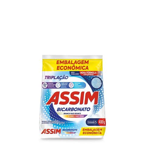 Detergente Em Po Assim Sache 400g Tripla Ação Martins Atacado
