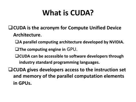 PPT CUDA Programming PowerPoint Presentation Free Download ID 3305664