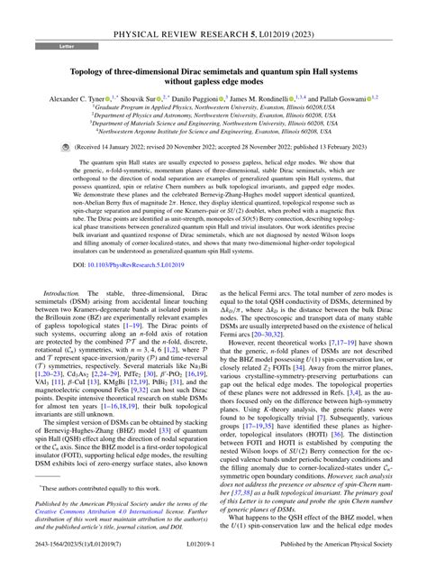 Pdf Topology Of Three Dimensional Dirac Semimetals And Quantum Spin Hall Systems Without