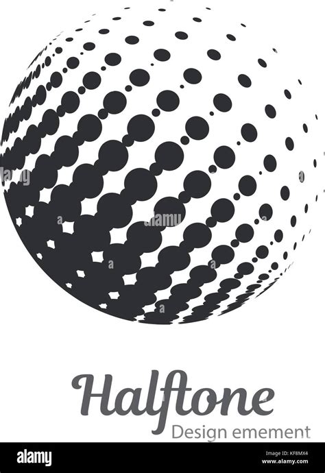 Vector Abstract Halftone Circle Frames Set Abstract Dotted Gradient Logo Design Elements