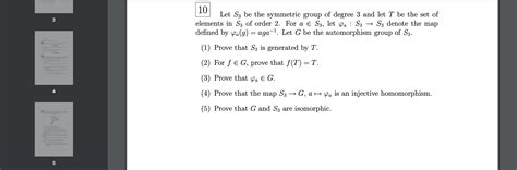 solved 10 let s3 be the symmetric group of degree 3 and let