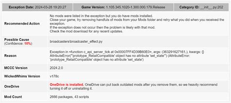 Exception Alert Help Rthesims4mods