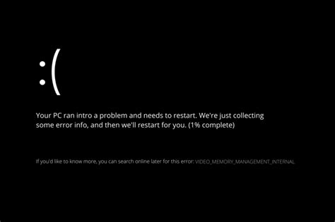 Fix Video Memory Management Internal Error In Windows 10