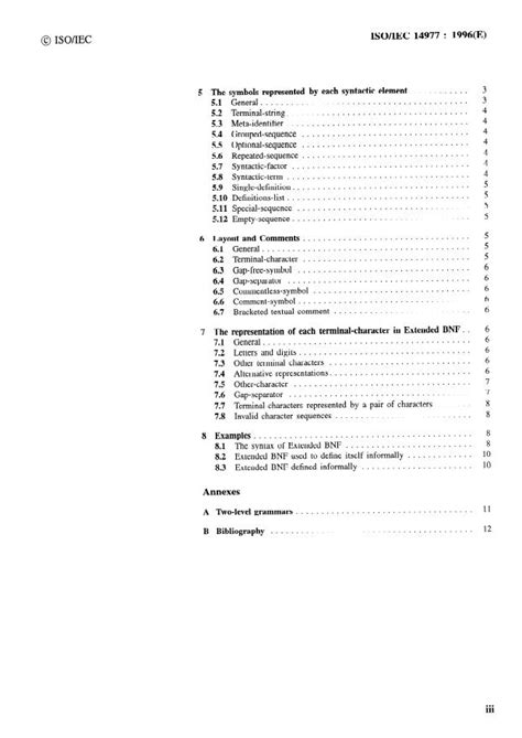 ISO IEC Information Technology Syntactic Metalanguage Extended BNF