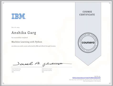 Anshika Garg On Linkedin Machinelearning Python Ibmcertified