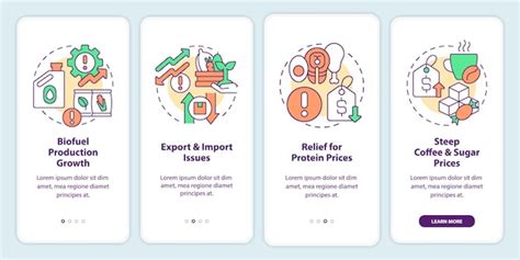 Premium Vector Farming Issues Onboarding Mobile App Screen