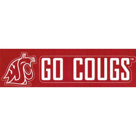 Washington State University Cougars Go Cougs Slogan And Logo Set Of 2