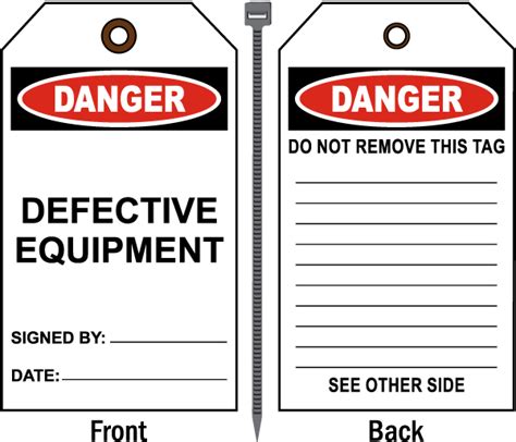 Danger Defective Equipment Tag Claim Your 10 Discount