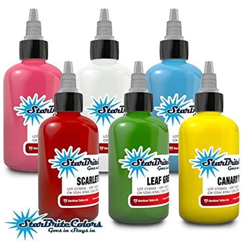 Starbrite Tattoo Ink 6 Primary Color Starter Set