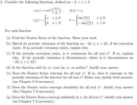 Solved 2 Consider The Following Functions Defined On L