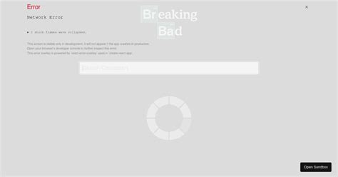 Breaking Bad App Codesandbox