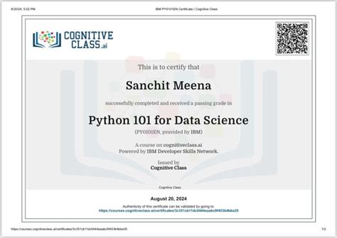 Sanchit Meena On Linkedin Im Happy To Share That Ive Obtained A New Certification Python 101