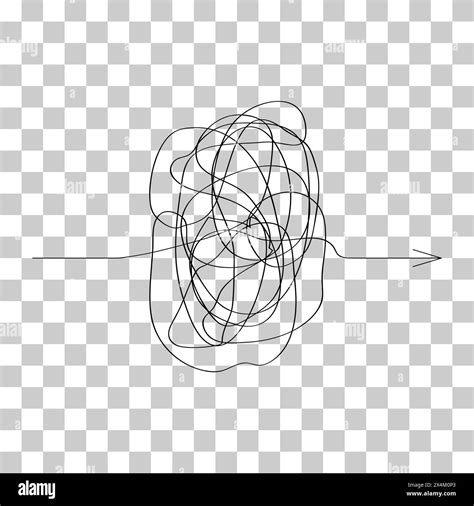 Complicated Way With Scribbled Chaos Line Doodle Icon Idea Busy Sign