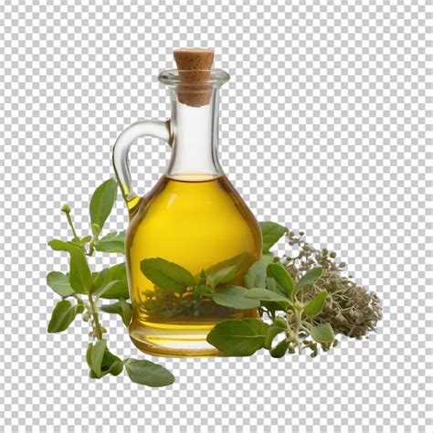 Premium Psd Olive Oil Bottle With Herbs And Spices
