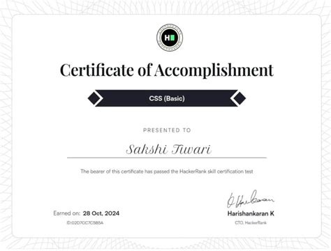 Hackerrank Css Webdevelopment Webdesign Sakshi Tiwari
