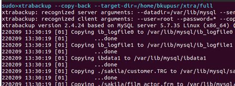 percona xtrabackup example