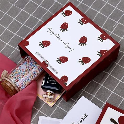 도매콜 Abm해피 홀리데이 딸기 쇼핑백 소 10개