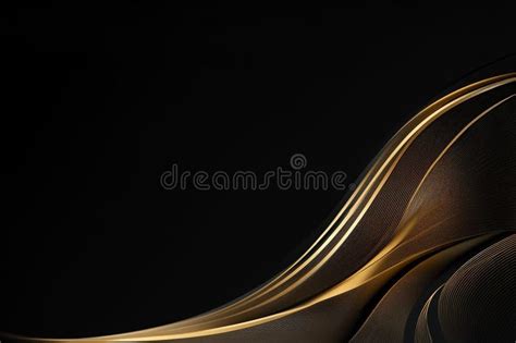 Abstract Black Gold Line Dynamic Luxury Curve Smooth Design Modern Premium Elegant Background