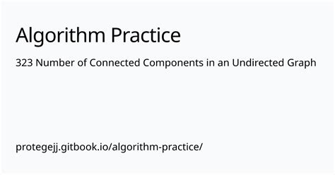 323 Number Of Connected Components In An Undirected Graph Algorithm