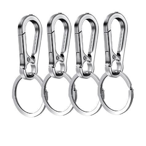 Trianu Keychain Clip Key Ring Metal Carabiner Clips Keyring Keychains