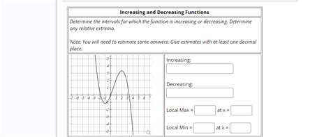 Solved Increasing And Decreasing Functions Determine The
