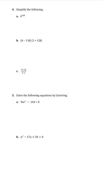 Solved Solve The Following By Completing The Square Chegg