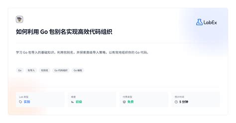 如何利用 Go 包别名实现高效代码组织 Labex