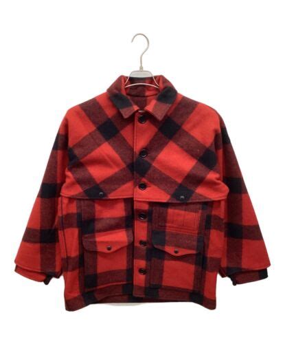 Filson Double Mackinaw Cruiser Wool Jacket Red Classic Warm Outerwear