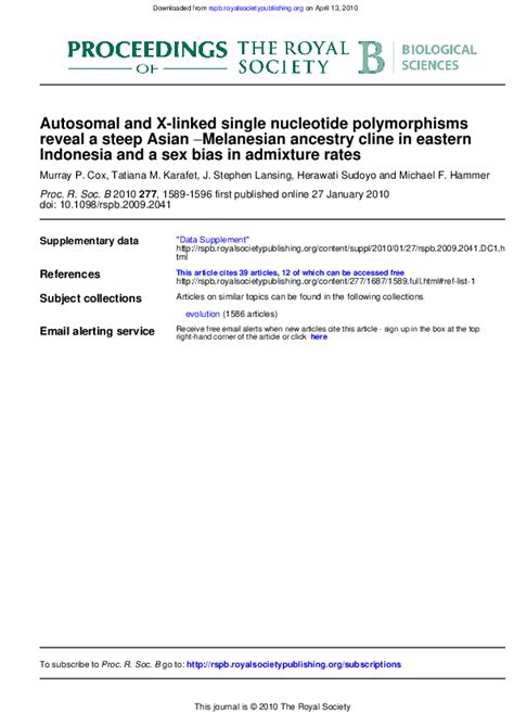 Pdf Asian Melanesian Ancestry Cline In Indonesia