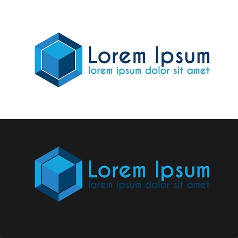 Premium Vector Blue Cube Logo Template