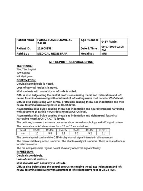 Faisal Hamed Jamil Al Salhi Pdf Vertebra Human Anatomy