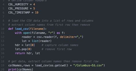 David Briddock Astro Pi Data Python Basics