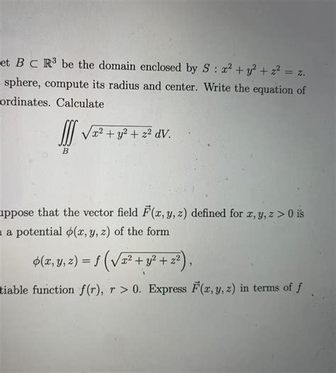 solved problem 3 a [9 points let b c r3 be the domain