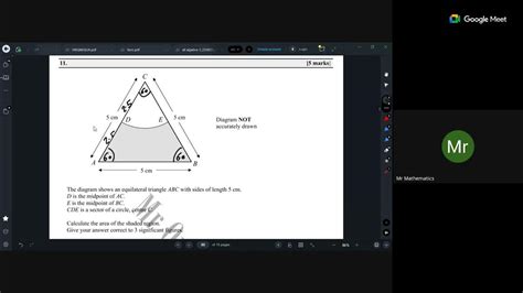 Live Session Explaining Polygons And Sectors With Past Paper Question Igcse Math Youtube
