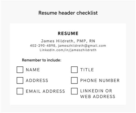 Resume Header Examples 20 Professional Headings