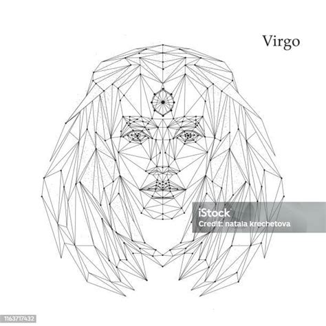 처녀 자리 조디악 기호입니다 점성술 별자리의 상징 다각형 일러스트레이션 개체 그룹에 대한 스톡 벡터 아트 및 기타 이미지 개체 그룹 과학 남자 Istock