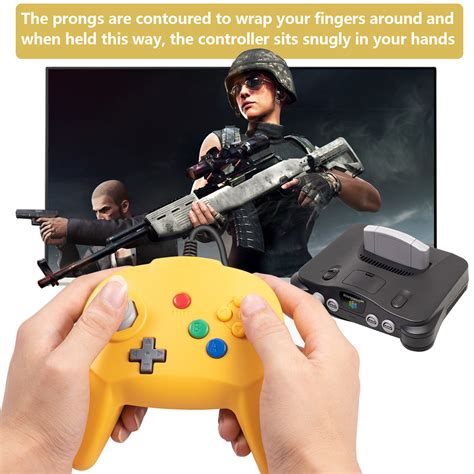 Luxmo N64 Controller，classic Retro Wired Mini N64 Controller Gamepad