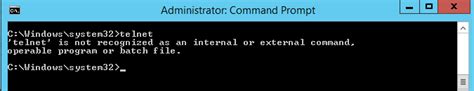 Telnet Is Not Recognized As An Internal Or External Command How To Enable It
