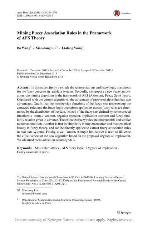 Mining Fuzzy Association Rules In The Framework Of Afs Theory