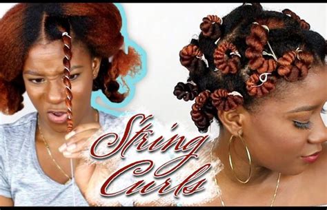 Using STRING To Make JUICY CURLS In My Natural Hair Anything BUT Curlers