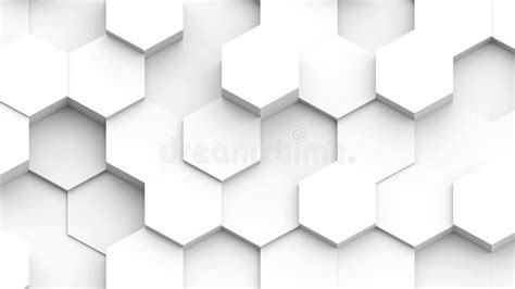 White Hexagons Geometric Background Minimal Honeycomb Pattern Wallpaper Stock Illustration