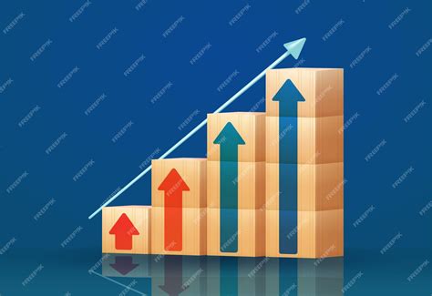 Premium Vector Wooden Blocks Are Arranged Like A Ladder With An Upward Arrow Ladder Career