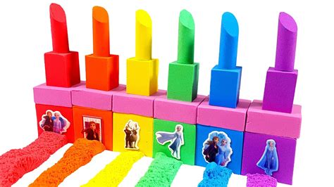 키네틱샌드와 매드매터로 무지개 립스틱 만들기 놀이 Youtube