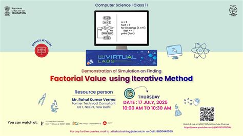 Demonstration Of Simulation On Finding Factorial Value Using Iterative