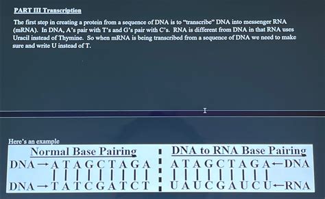 Solved PART III TranscriptionThe First Step In Creating A Chegg Com